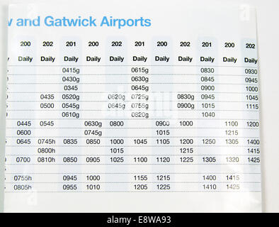 National express coach timetable between South Wales And Gatwick ...