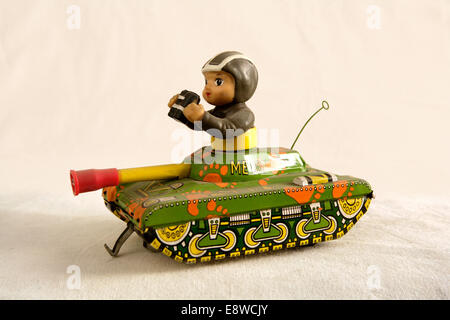 Vintage toy tanks Stock Photo - Alamy