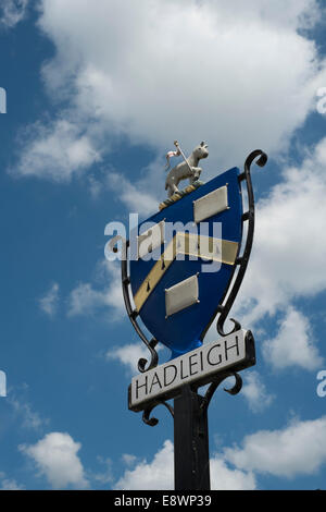 Hadleigh Town sign, Suffolk, England, UK Stock Photo - Alamy