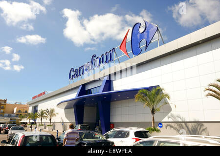 Carrefour supermarket entrance in Spain Stock Photo - Alamy