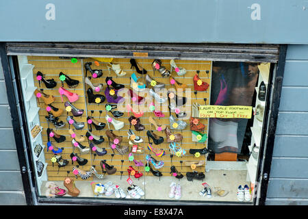 Window display of a ladies shoe shop in Meadowhall shopping center ...