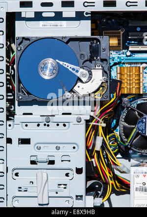 Hard drive from an old computer isolated on a white background Stock ...