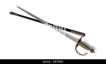 Ancient Ornate Sword And Scabbard, Isolated On A White Background Stock ...