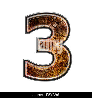 3d digit with grunge texture - 1 Stock Photo - Alamy