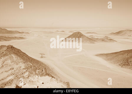 Desert road landscape Hurgada, Red Sea, Egypt - aerial view Stock Photo ...