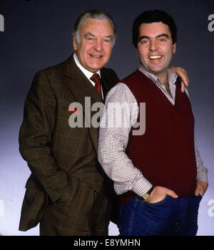 London. UK. LIBRARY: Sir Donald Sinden (C), Jeremy Sinden(L) and Marc ...