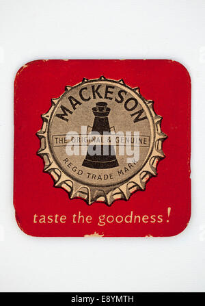 mackeson the original and genuine beer mat Stock Photo - Alamy