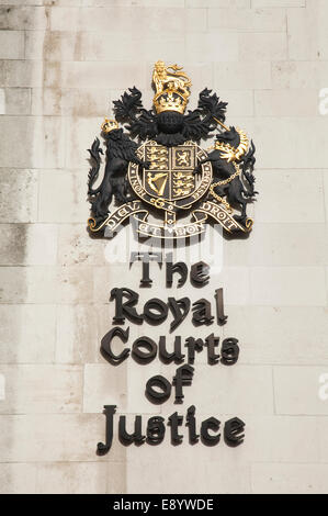 The Royal Court of Justice emblem sign Stock Photo - Alamy
