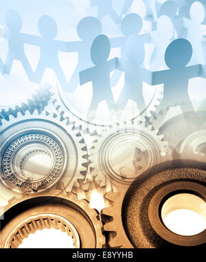 Concept of teamwork, gears working together, mechanical symbol Stock ...