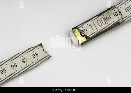 Broken ruler Stock Photo - Alamy