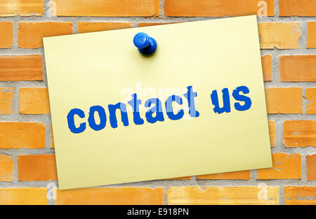 Contact Us business concept. Homepage, e-mail, social networks and ...