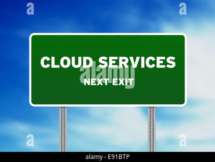 Cloud Services Road Sign Stock Photo - Alamy