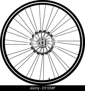 Bike wheel isolated on white background Stock Photo - Alamy