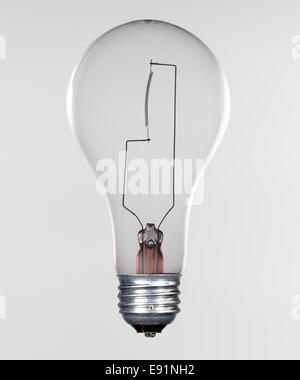 Transparent lightbulb with filament and Edison Screw or “ES” lamp ...