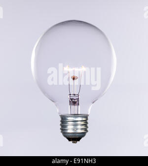 Transparent lightbulb with filament and Edison Screw or “ES” lamp ...
