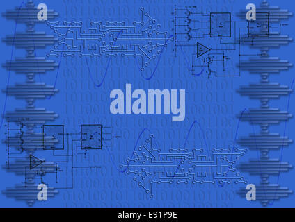 Circuit board technology and arrows, data security protection Stock ...