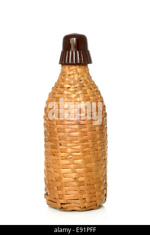 antique wattled wicker bottle Stock Photo - Alamy
