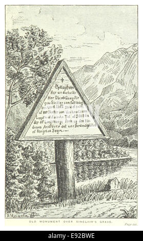 An old monument marking the grave of Sinclair, an important historical ...