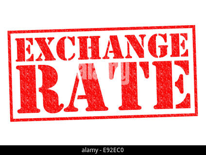 EXCHANGE RATES red Rubber Stamp over a white background Stock Photo - Alamy