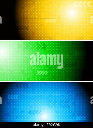 Set of colourful tech banners - eps 10 Stock Photo - Alamy