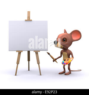 animal brush mouse cartoon artist painter paintbrush brushing laugh ...