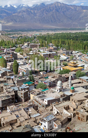 India, Ladakh, Leh. View over town of Leh Stock Photo - Alamy