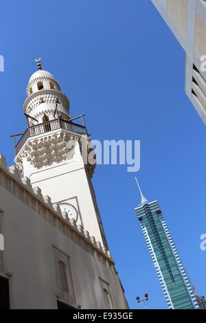 Bahrain, Manama, the Batelco building and mosque Stock Photo - Alamy
