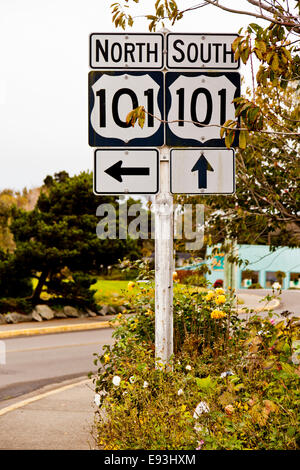 A road sign for Highway 101 in Hollywood, Los Angeles, California Stock ...