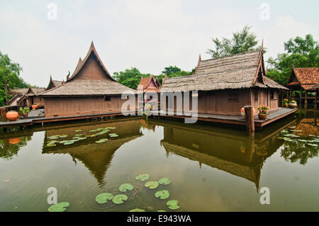 Traditional Thai houses in Thailand Stock Photo - Alamy