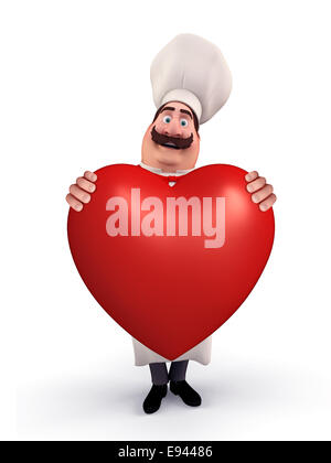 Heart and chef hat Stock Photo - Alamy