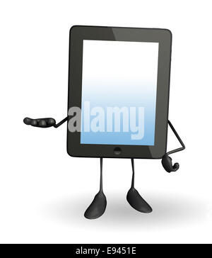 Cartoon character of tab is presenting Stock Photo - Alamy