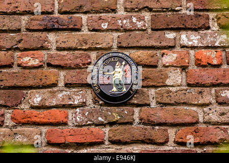 A Fire Insurance mark or plaque on a home in the French Quarter along ...
