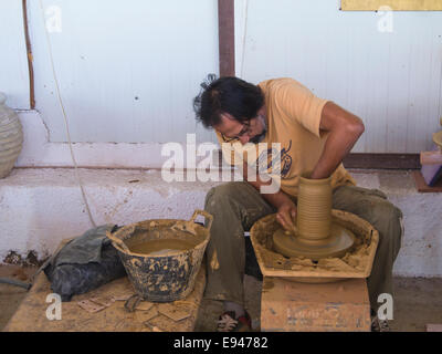 Shop and workshop of Hydria pottery art in Samos Greece Stock Photo - Alamy