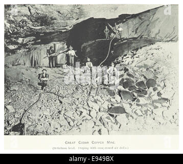 This 1899 illustration by Carne depicts the Great Cobar Copper Mine in ...