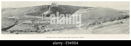 An 1899 illustration of Sunny Corner Mine and Smelting Works ...