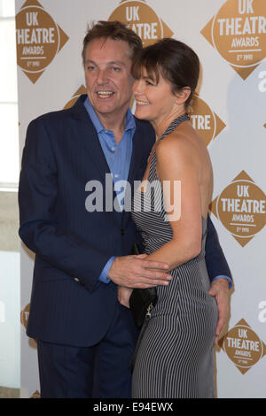 UK Theatre Awards 2014, comedian Brian Conley with his wife Anne-Marie ...