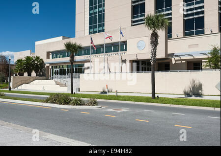 Judicial Center Tavares Lake County Florida USA Entrance Sign Stock ...