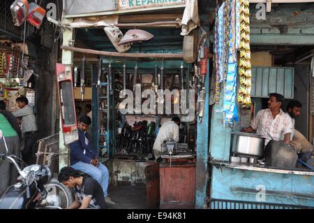 Chawri Bazar in Old Delhi in India Stock Photo - Alamy