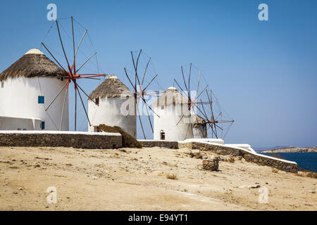 Myconos wind mill Stock Photo - Alamy