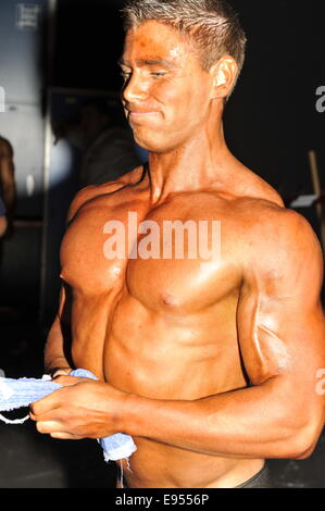 Roosendahl, The Netherlands. 19th Oct, 2014. Male bodybuilder Uwe Abend ...