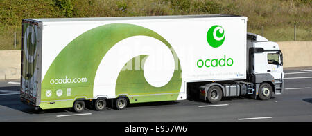 Ocado truck- British online supermarket food delivery company- London ...