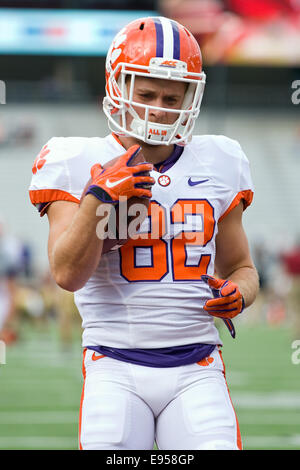 Alumni Stadium. 18th Oct, 2014. Clemson Tigers running back Adam Choice ...