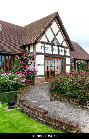 The entrance to David Austin rose garden Albrighton Shropshire England ...