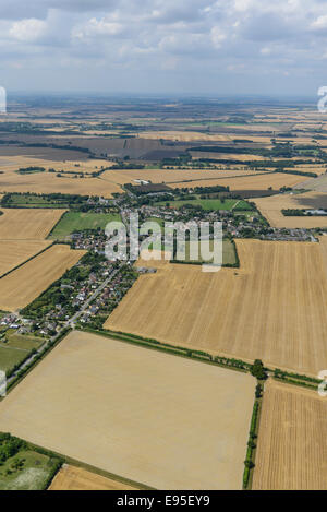 An aerial view of the Cambridgeshire village of Litlington taken on a ...