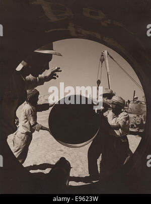 Drilling for oil in the Saudi desert near Abqaiq, by the Arabian ...