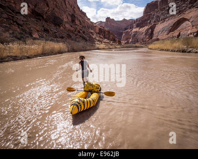 Dirty Devil river packraft trip, Utah Stock Photo - Alamy