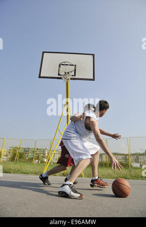 streetball game at early morning Stock Photo - Alamy