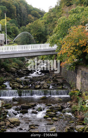 West Lyn River, Glen Lyn Gorge, Lynmouth, North Devon, England, United ...