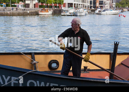 The 'Mayflower' (the world's oldest steam tug built in 1861), prepares ...
