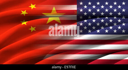 USA and China. Relations between two countries. Conceptual image Stock ...